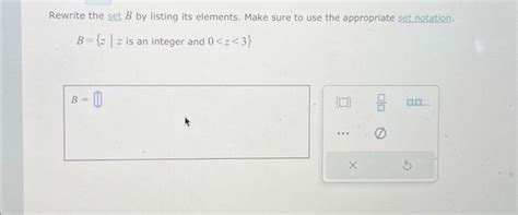 Solved Rewrite The Set B By Listing Its Elements Make Sure Chegg Com