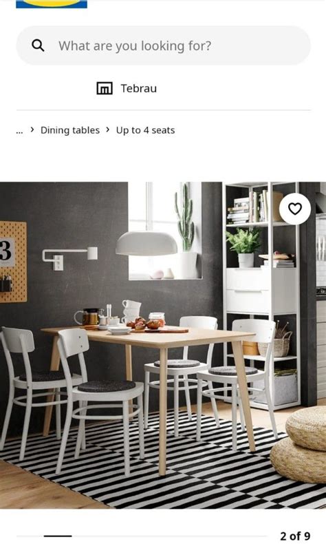 Ikea Lisabo Dining Table Meja Makan Lisabo Furniture And Home Living Furniture Tables And Sets On
