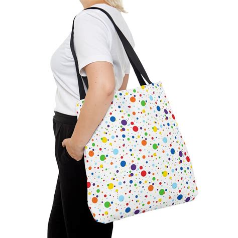 Rainbow Polka Dots Tote Bag Etsy