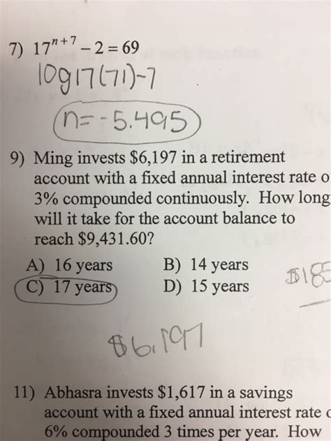 solved 7 17 n 7 2 69 9 ming invests 6 197 in a retirement
