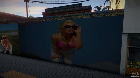 3d Girl Mural Para Gta San Andreas