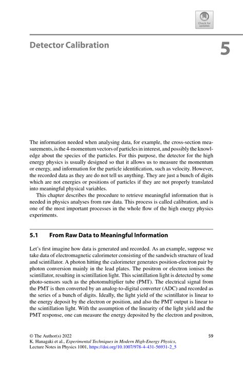 Pdf Detector Calibration