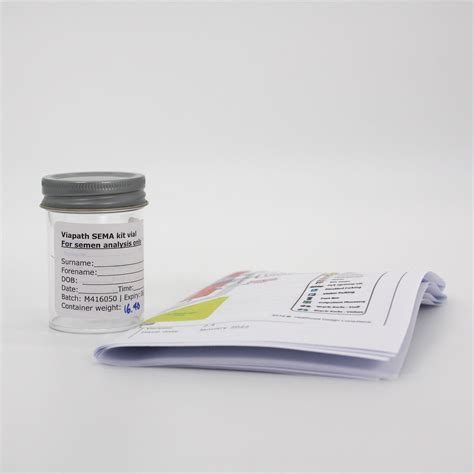 Andrology Semen Collection Kits Silver Metal Lid Synnovis