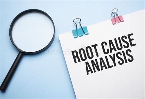 ROOT CAUSE ANALYSIS Text On Paper With Blue Folder Stock Photo Image