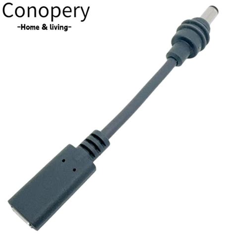 Cáp chuyển đổi nguồn CONOPERY Cáp USB C Nữ sang DC 0 12m Cắm DC Bộ chuyển đổi cáp màu xám chịu