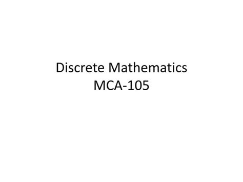 Discrete Structures Lecture 1 Pdf