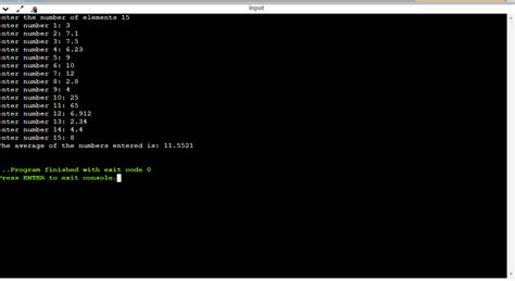 Average Between X Numbers Source Code Sellanycode
