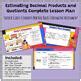 Estimating Decimal Products And Quotients Complete Lesson Plan TPT