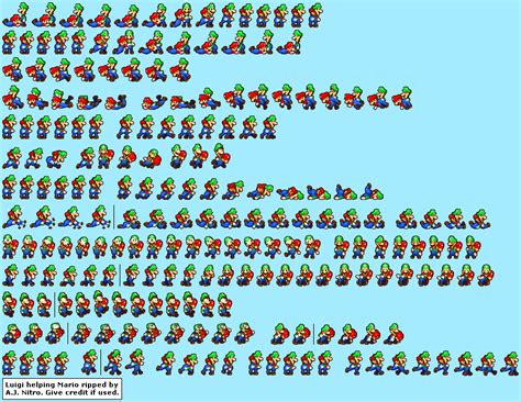 Mario And Luigi Sprite Sheet