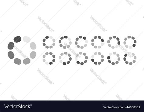 Circular Loading Buffering Icons Royalty Free Vector Image