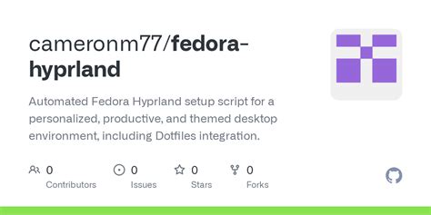 GitHub Cameronm77 Fedora Hyprland Automated Fedora Hyprland Setup