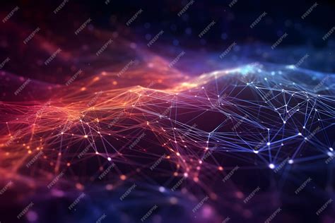 Premium Ai Image Abstract Background Connected Dot And Line For Cyber Technology Futuristic