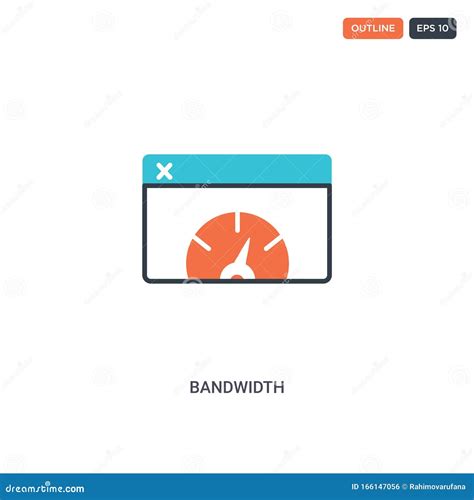 Bandwidth Outline Icon Simple Linear Element Illustration Isolated Line Bandwidth Icon On