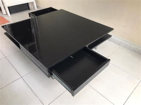 Tofteryd Coffee Table High Gloss Black From Ikea • Yahya Used Furniture