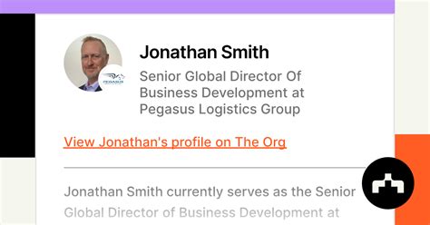 Jonathan Smith Senior Global Director Of Business Development At