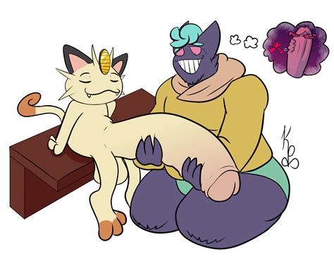 Rule 34 Anthro Artist Signature Balls Dynamax Eyes Closed Feline Furry Furry Only Gengar