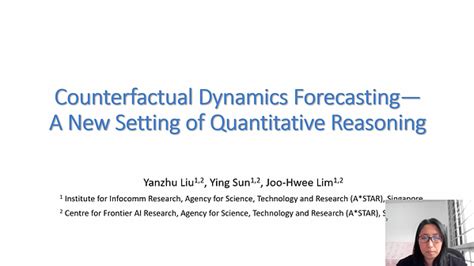 Counterfactual Dynamics Forecasting A New Setting Of Quantitative Reasoning Underline