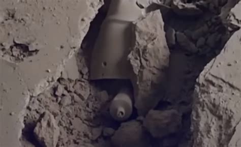 Unexploded Intrusion Dramatic Footage Of Israeli Missile Penetrating