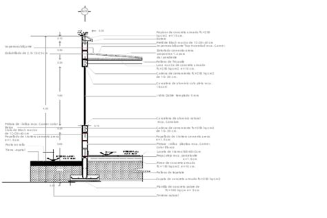 Cortes Por Fachada En Concreto Armado Pdf Albañilería Materiales