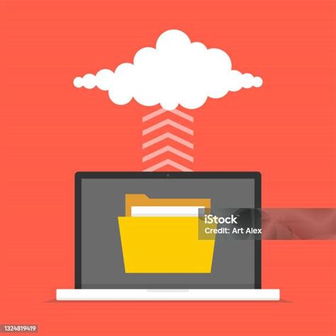 클라우드 스토리지 개념 클라우드와 연결된 랩톱 벡터 그림입니다 개념에 대한 스톡 벡터 아트 및 기타 이미지 개념 경영자