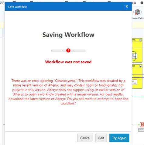 unable to open file for write alteryx community