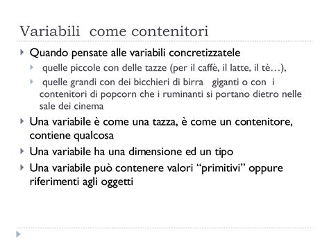 Variabili Java Ppt