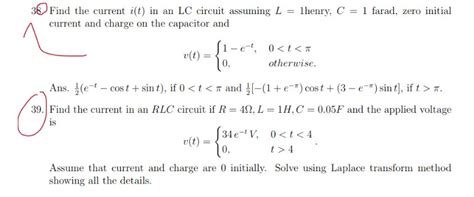 Solved Find The Current I T In An LC Circuit Assuming L Chegg Com