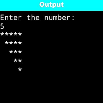 CodeForHunger Learn Coding Easily C Program To Print Inverted Half