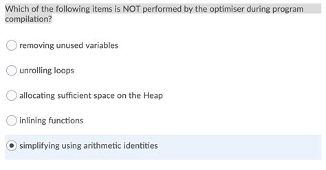 Which Of The Following Items Is NOT Performed By The Chegg