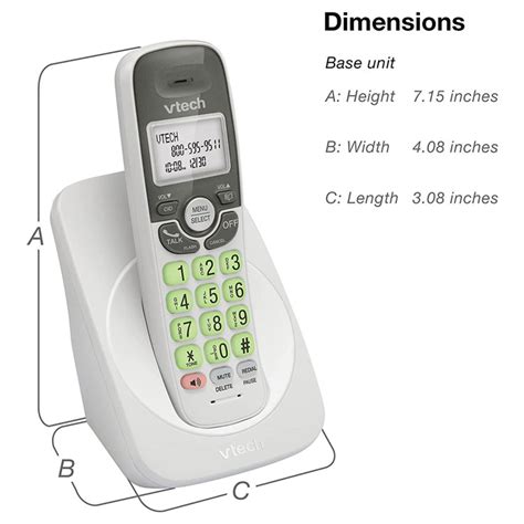 Vtech Dect 60 Cordless Phone White Vg101 Hsds Online