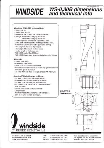WS-4A - Windside - PDF Catalogs | Documentation | Brochures