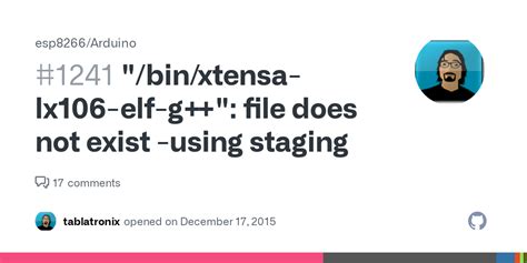 Binxtensa Lx106 Elf G File Does Not Exist Using Staging · Issue