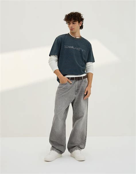 Pantalons Baggy Bershka