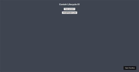 Lifecycle 01 Codesandbox