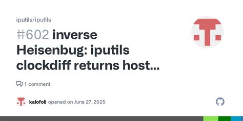 Inverse Heisenbug Iputils Clockdiff Returns Host Down Except When