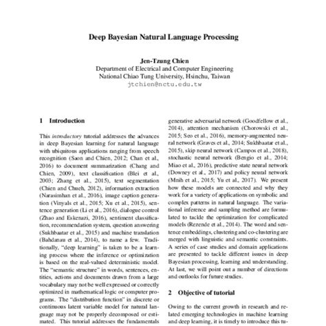 Deep Bayesian Natural Language Processing Acl Anthology