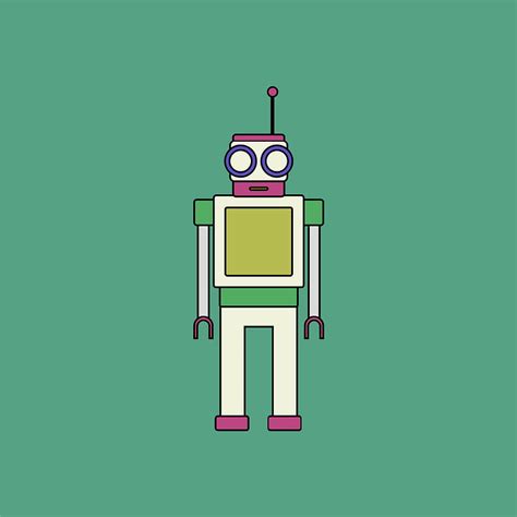 안테나 벡터와 플랫 아이콘 디자인 컬렉션 로봇 장난감 Eps Ai Uidownload