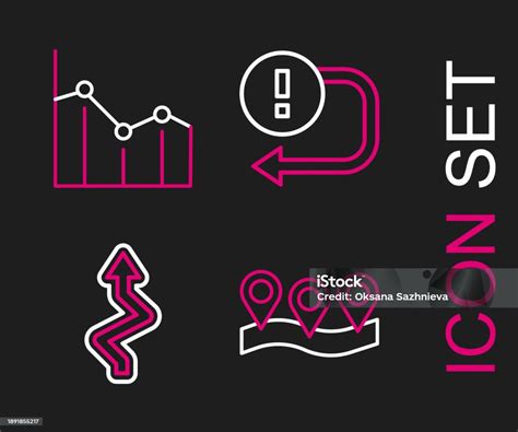 선 위치 화살표 및 원형 차트 인포그래픽 아이콘을 설정합니다 벡터 그래프에 대한 스톡 벡터 아트 및 기타 이미지 그래프