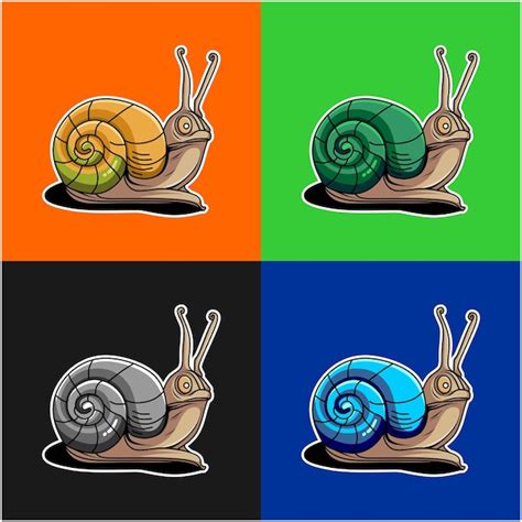 Premium Vector Snail Vector Collection