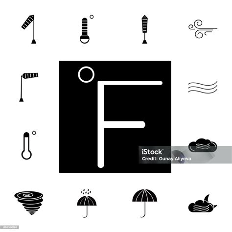 화씨 아이콘입니다 날씨 기호 아이콘의 집합입니다 웹 아이콘 프리미엄 품질 그래픽 디자인입니다 표지판 개요 기호 컬렉션 웹 디자인 웹사이트 모바일 응용 프로그램에 대 한