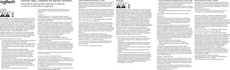 Logitech Far East YR Wireless Keyboard User Manual Statement