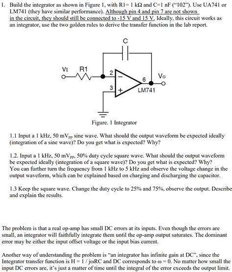 Build The Integrator As Shown In Figure With Chegg Com