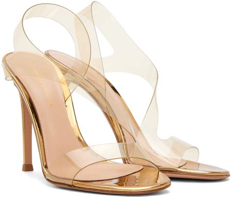Gianvito Rossi Gold Metropolis Heeled Sandals Gianvito Rossi