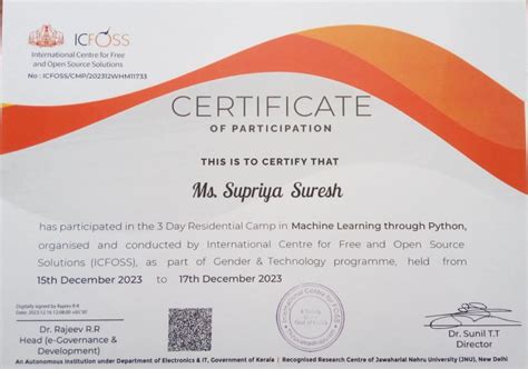 Supriya Suresh On Linkedin Machinelearnning Icfoss Python