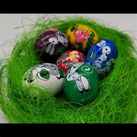 Set Ornament Paste 6 Oua Mici Din Lemn 4cm Vopsite Si Iarba Decorativa 10g Visionxxi Emag Ro