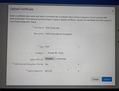Soalicious Oic Import Pgp Keys To Setting Certificates To Use In Stage File To Encrypt And