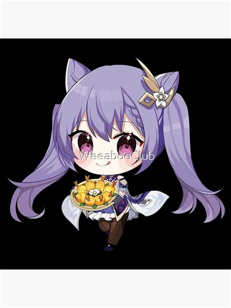 Keqing Chibi Genshin Impact Art Print For Sale By Weeabooclub Redbubble