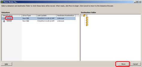 VMWare ESXi 5 Move VM To Different Datastore