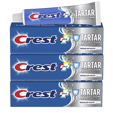 Crest Tartar Protection And Anticavity Toothpaste With Fluoride Regular Paste 2 4oz Pack Of 3