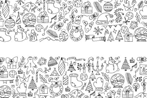 벡터 손으로 그린 배경입니다 낙서 스타일의 크리스마스 사진 인사말 카드 디자인을 위한 새해 삽화 포스터 배너 인쇄의 디자인 12